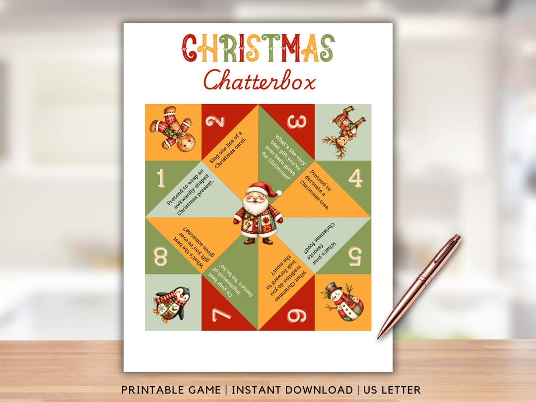 Fun Holiday Chatterbox Activity for Kids, Classrooms, Parties, and ...