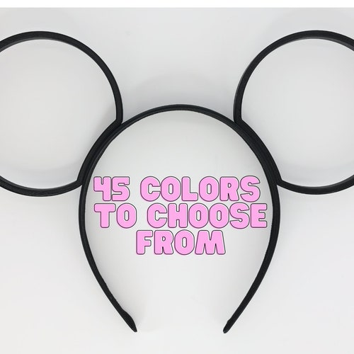 3D Mickey Minnie Inspired Simple Mouse Ears // 45 Colors to - Etsy