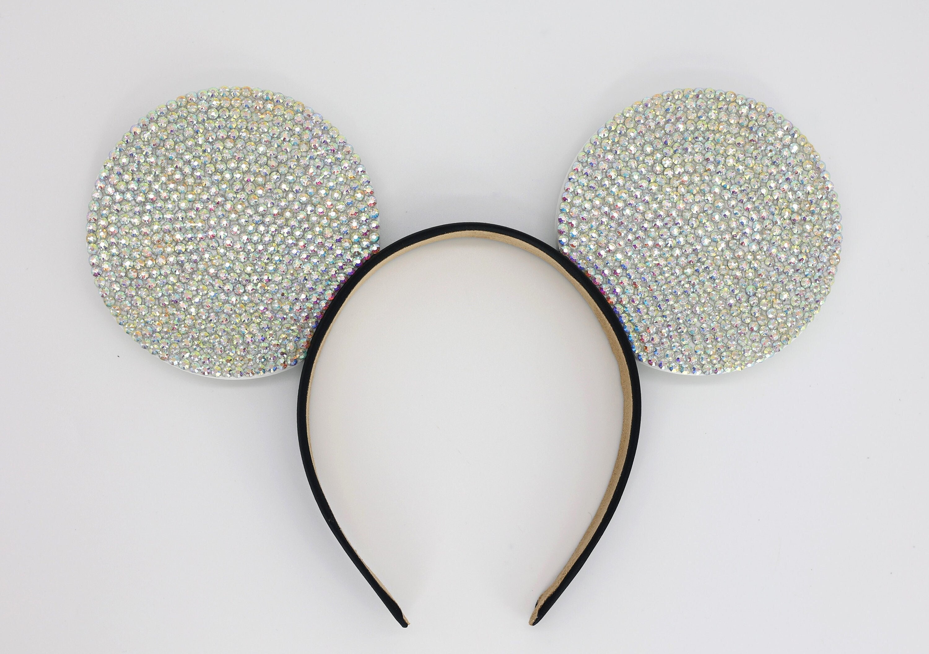 3D Iridescent Full Rhinestone Mouse Ears - Etsy
