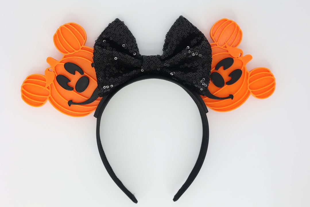 3D Pumpkin Halloween Inspired Mickey Mouse Ears - Etsy