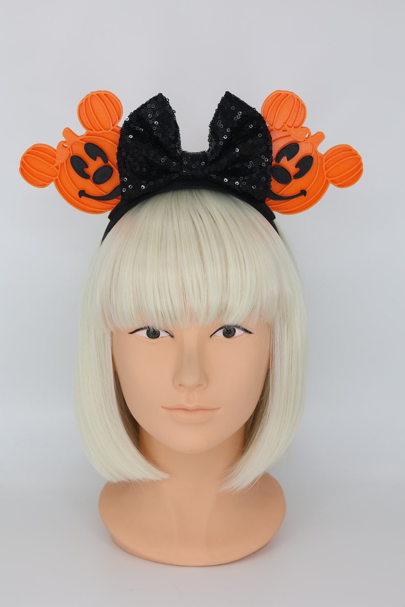3D Pumpkin Halloween Inspired Mickey Mouse Ears - Etsy