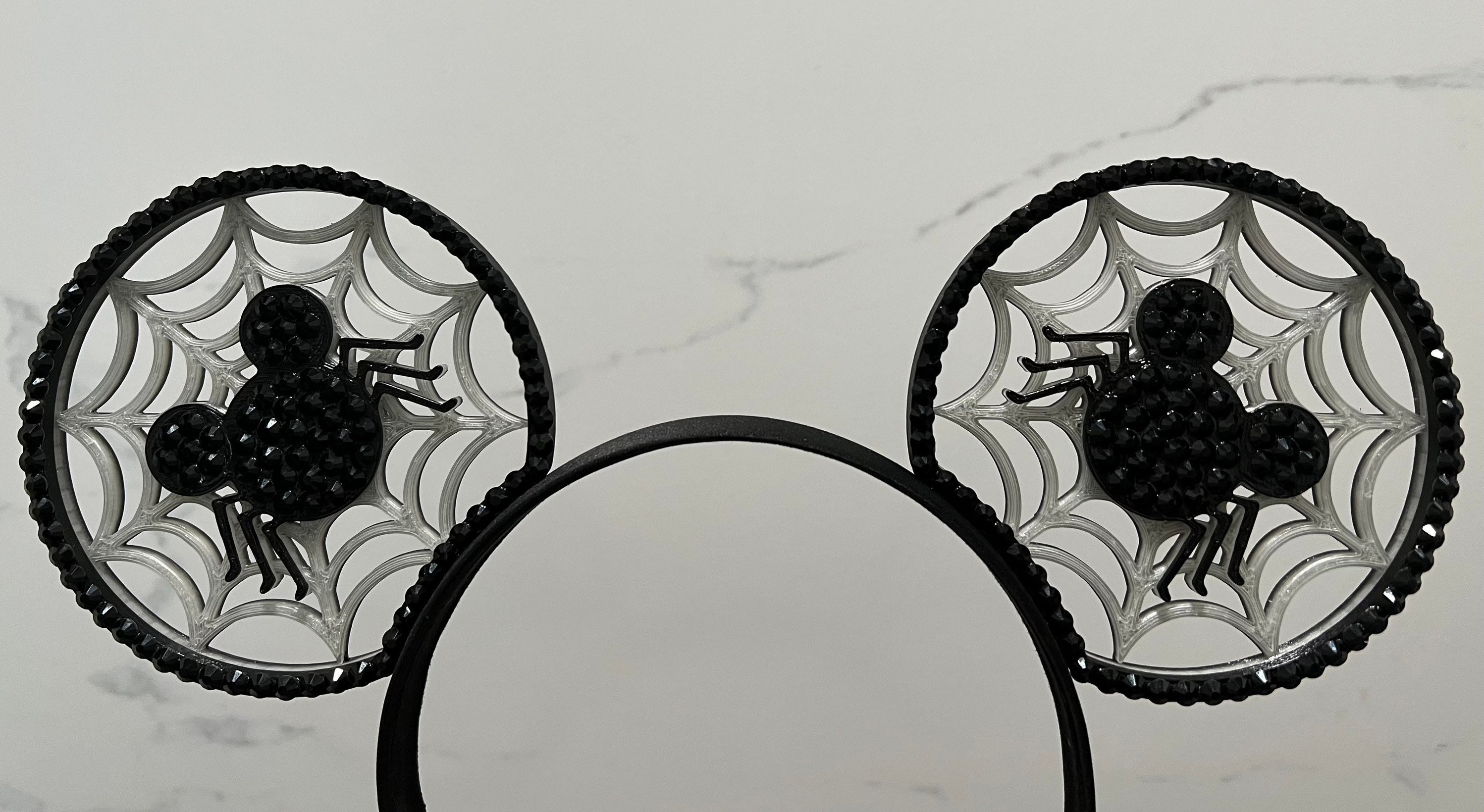 3D Glow in the Dark Mickey Spider Web Inspired Halloween Mouse Ears - Etsy