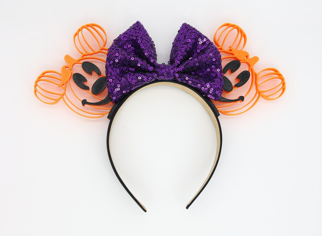 3D Mickey Pumpkin Halloween Inspired Mouse Ears - Etsy