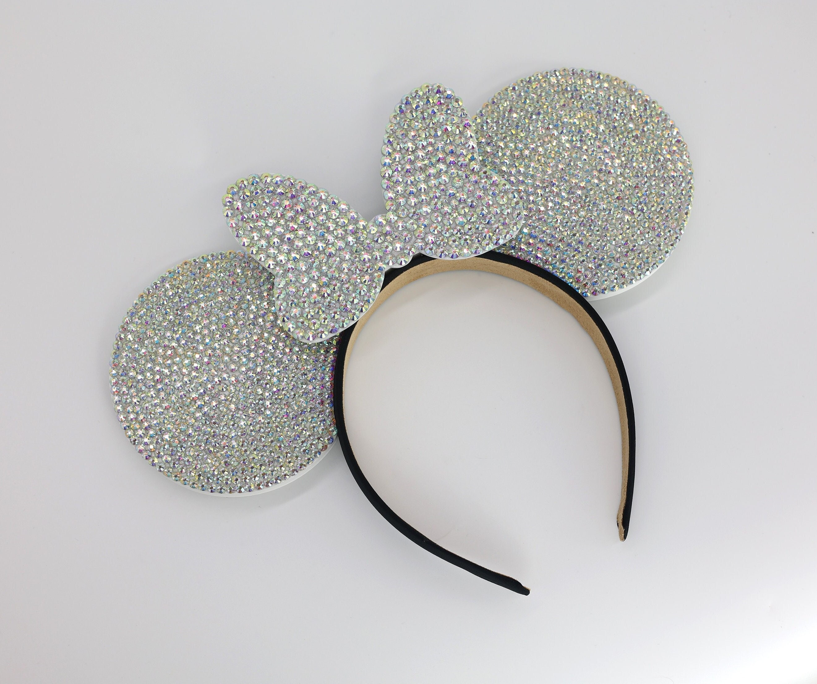 3D Iridescent Full Rhinestone Mouse Ears - Etsy