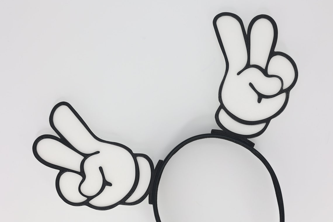 3D Mickey Peace Hands - Etsy