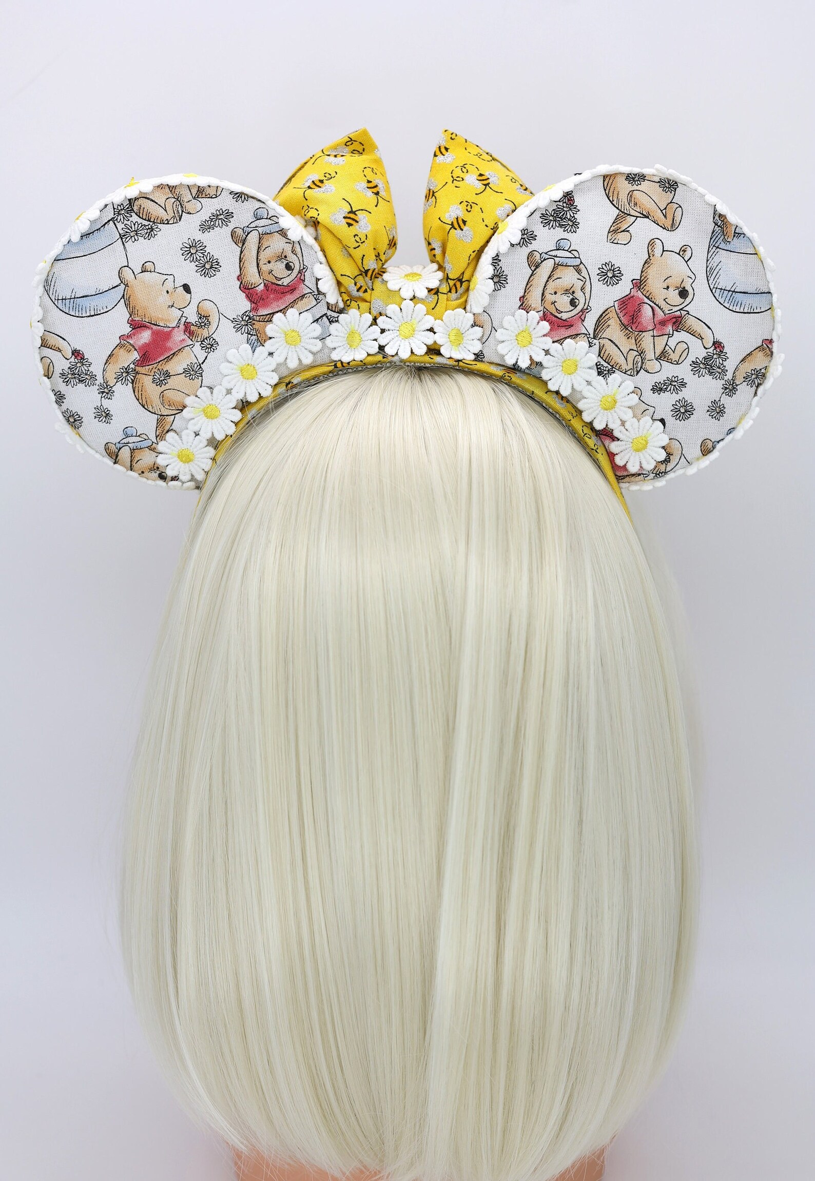 Winnie the Pooh Inspired Mouse Ears Daisy Honeycomb Bee Charm - Etsy