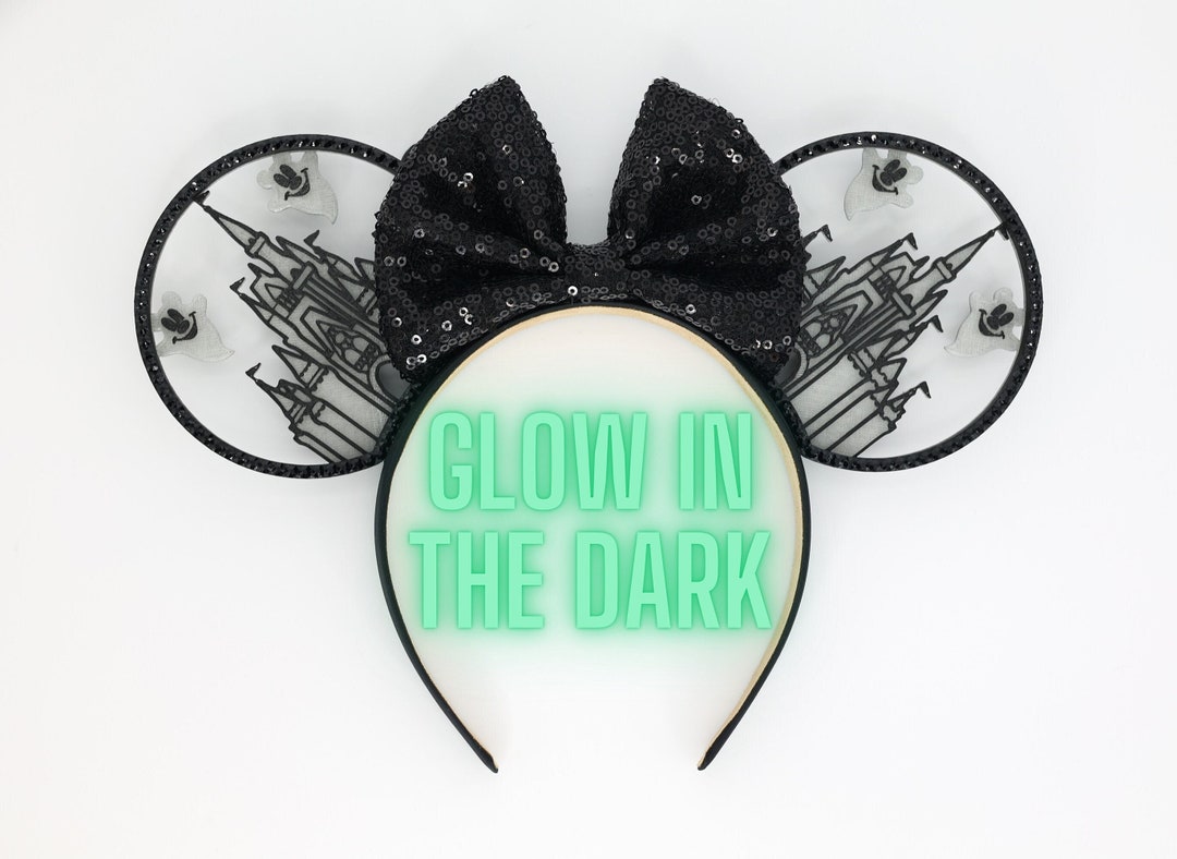 3D Glow DISNEY WORLD Cinderella Castle GHOST Halloween Mouse Ears - Etsy