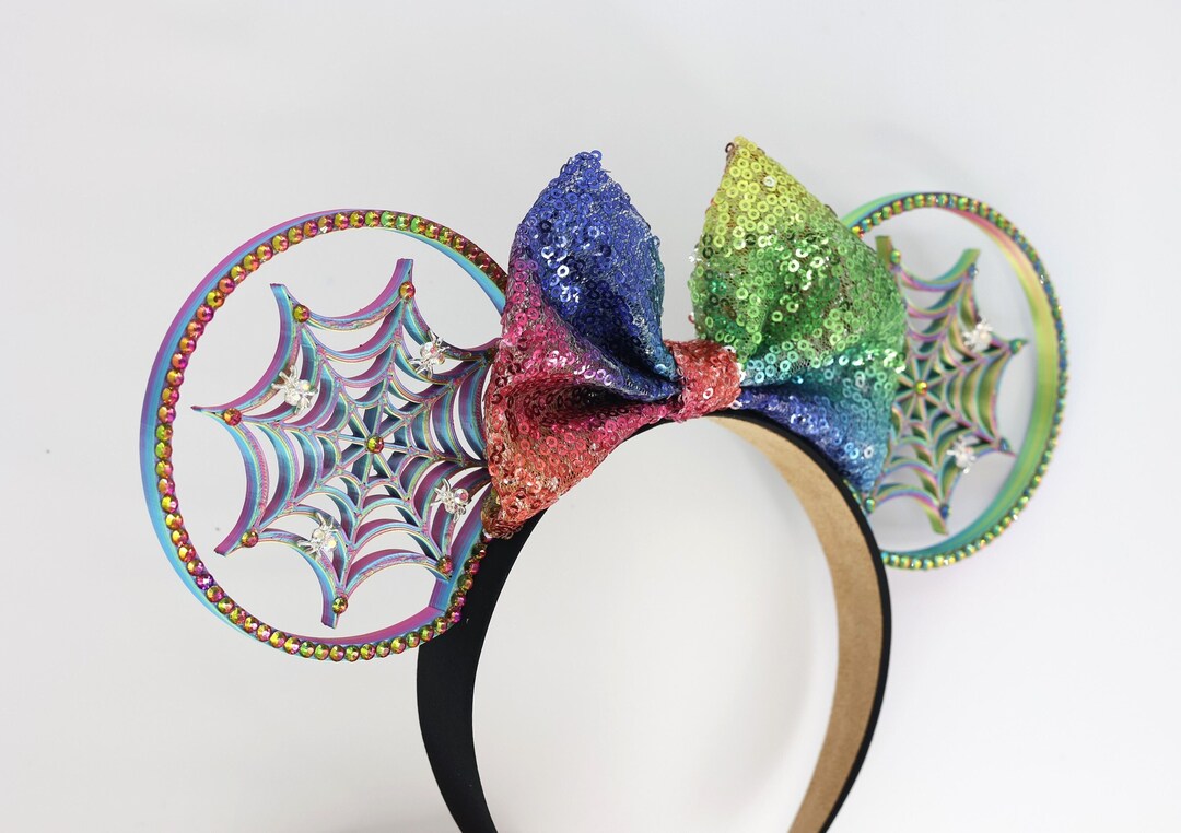 3D COLOR CHANGING Sparky Rhinestone Iridescent Spiders Multicolor Mouse ...