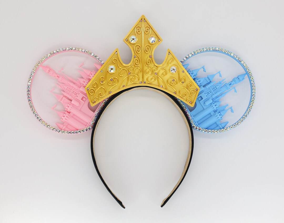 3D Sleeping Beauty Aurora Tiara Make It Pink Make It Blue Disneyland ...