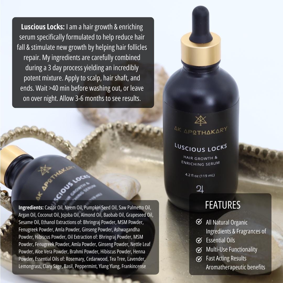 Luscious Locks - Hair Growth & Enriching Serum - Etsy