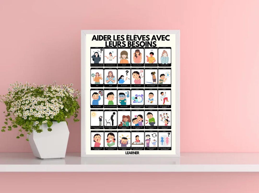 Aider Les élèves Avec Leurs Besoins Affiche Éducative 8x11 | Support ...