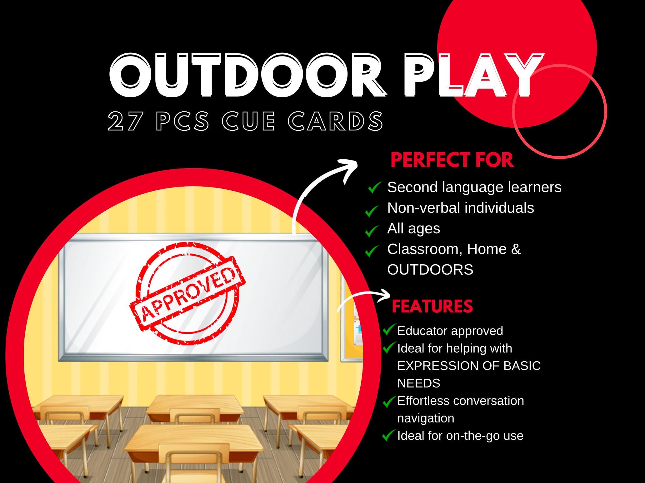 Outdoor Play Cue Cards Visual Supports Tools for Autism, ADHD ...