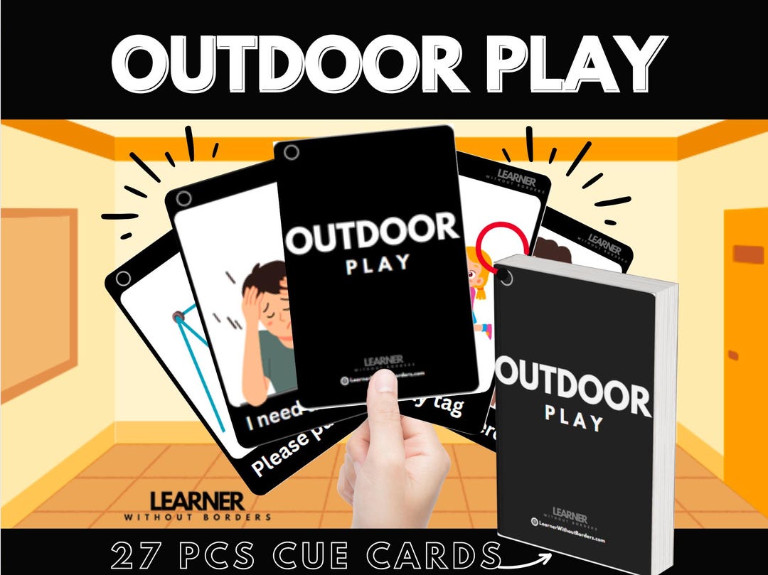 Outdoor Play Cue Cards Visual Supports Tools for Autism, ADHD ...