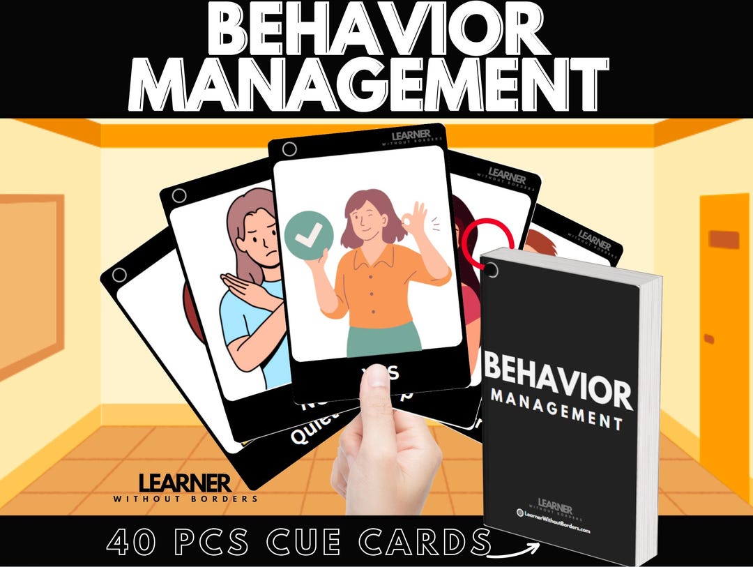 Behavior Management Cue Cards | Visual Supports Tools for Autism, ADHD ...