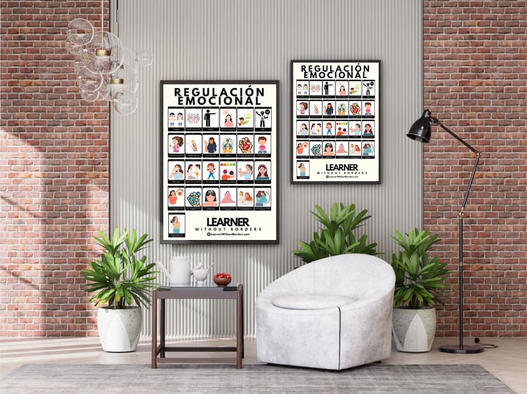 Regulación Emocional Póster Educativo 24x36 Soporte Visual Para Autismo ...