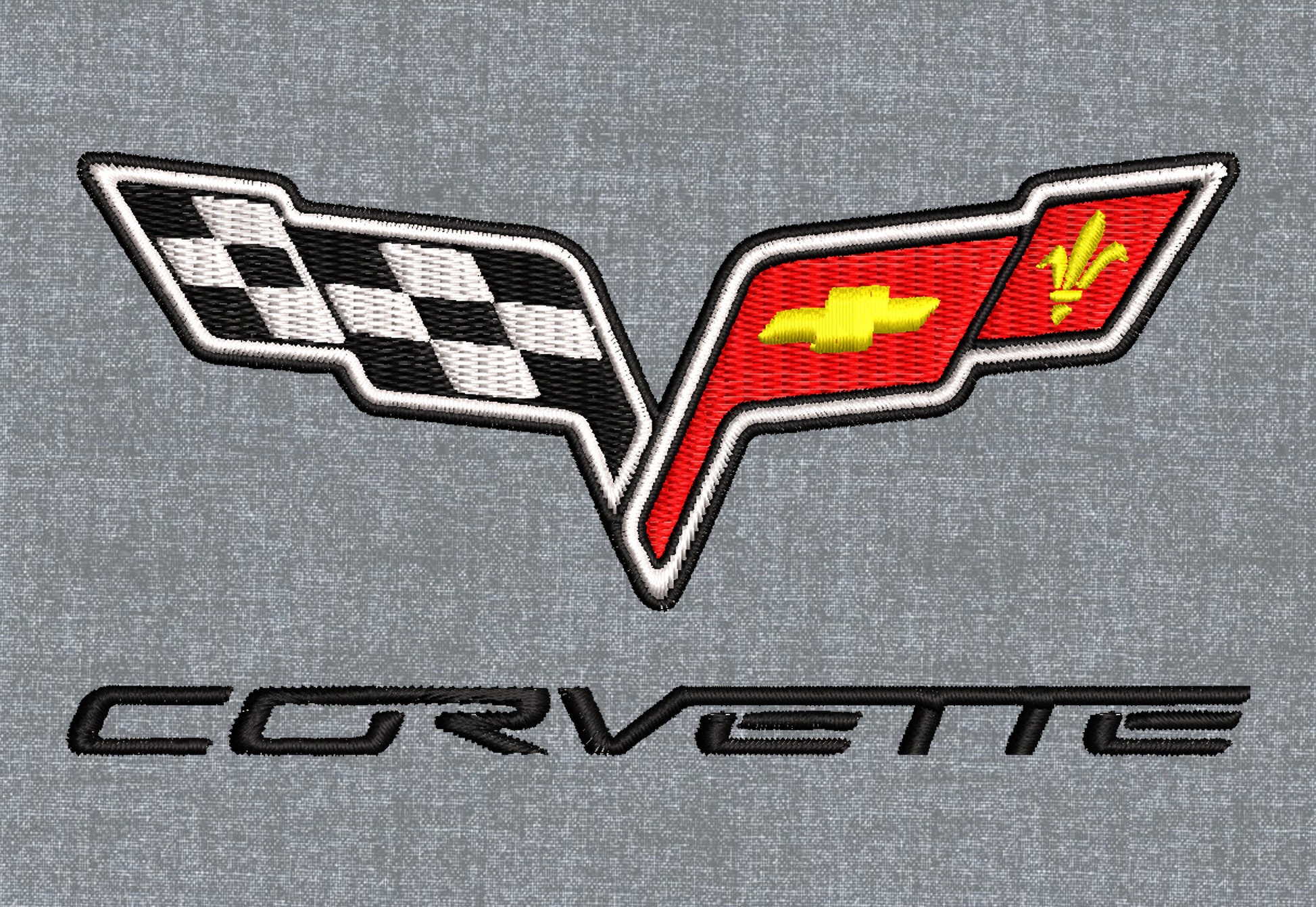 Corvette C6 Logo Machine Embroidery Design Pattern 4 Sizes - Etsy