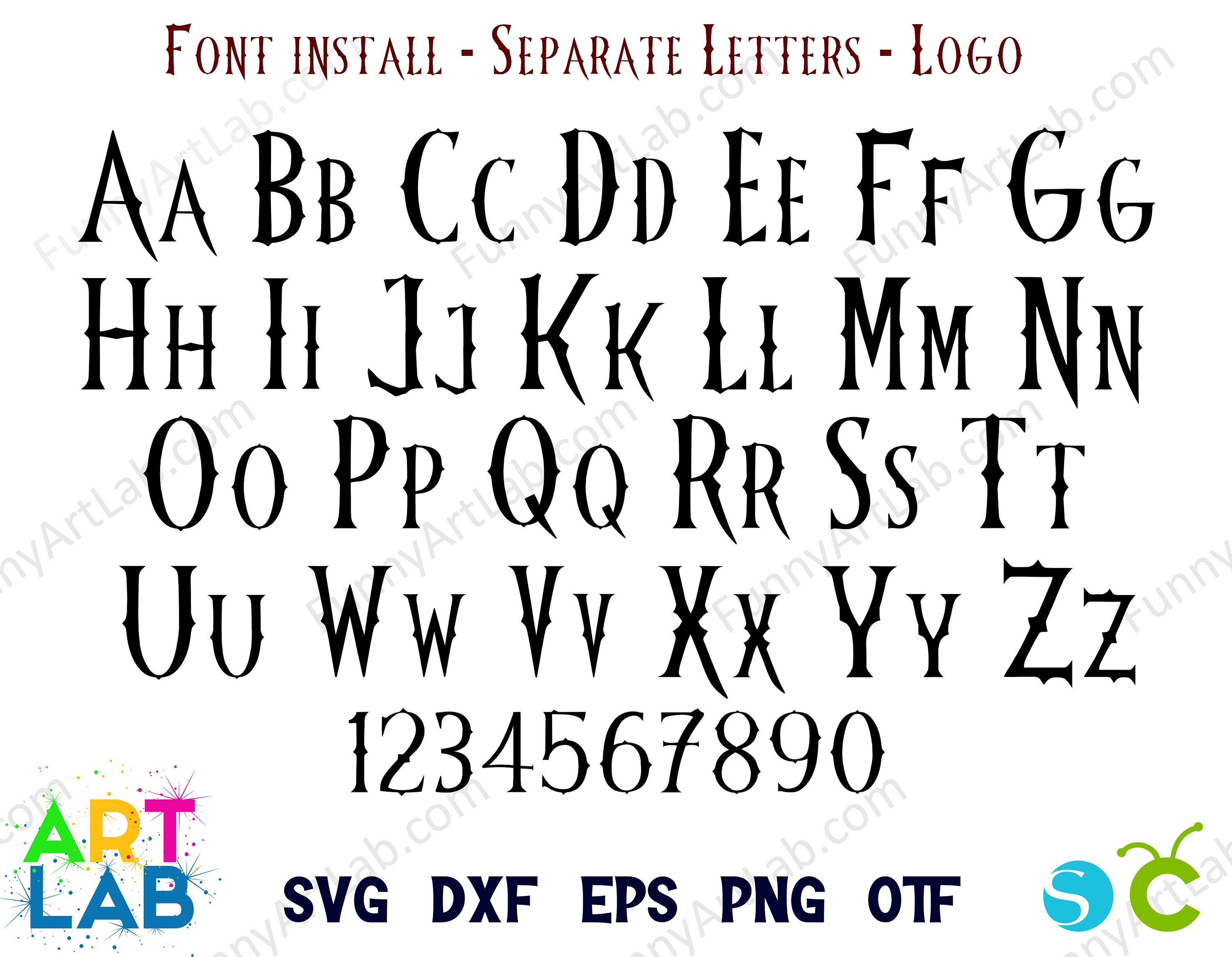 Gothic Font Svg, Wednesday Svg Letters Cricut, Fan Art License, Gothic ...