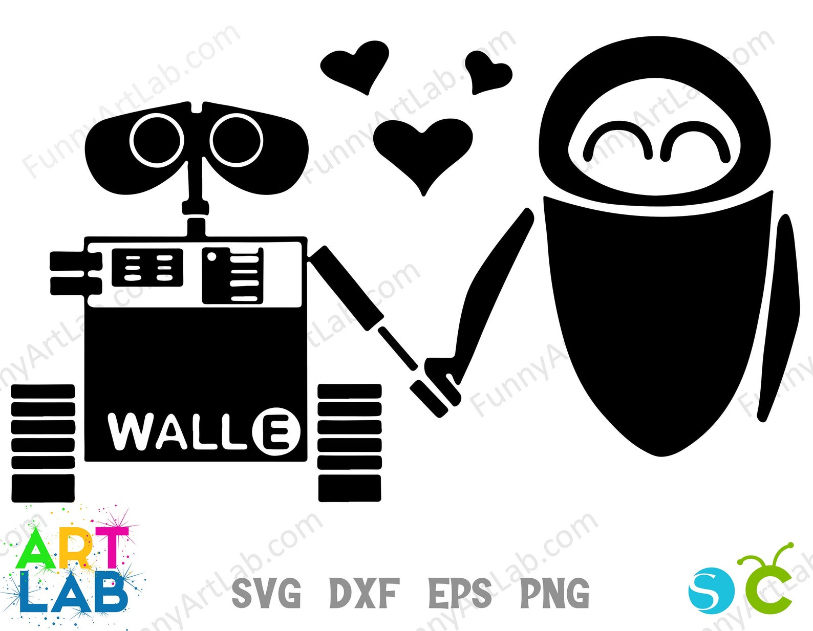 Wall-e and Eve Png, Wall-e and Eve Svg Bundle, Wall-e Svg, Wall-e and ...