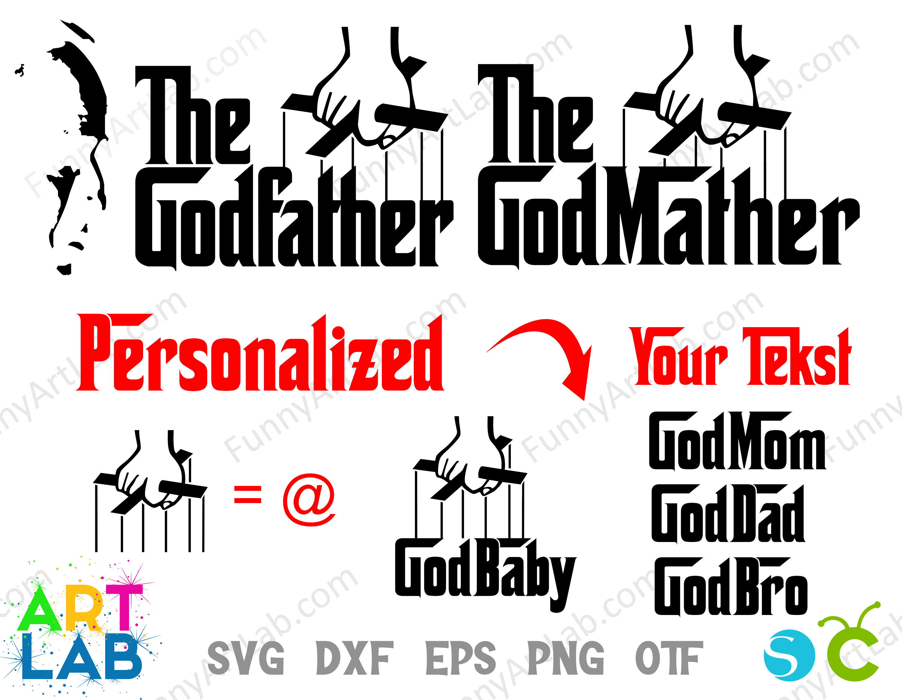 Fan Art License Godfather Svg Letters Cricut Godfather Shirt Diy ...