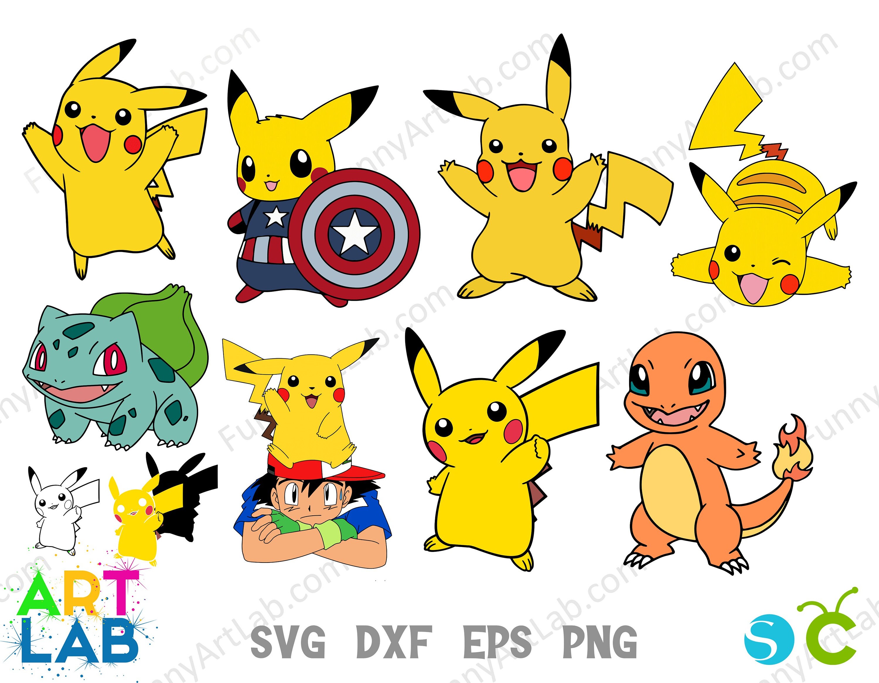Paquete de anime svg, fan art pokemon svg en capas, pokemon png, camisa ...