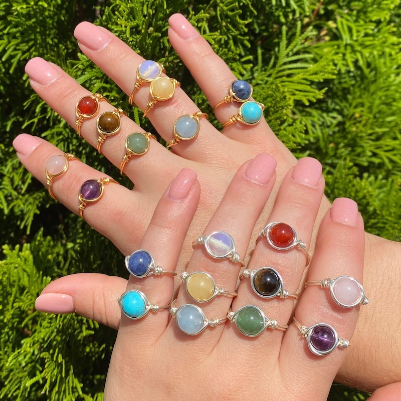 Crystal Rings - Etsy