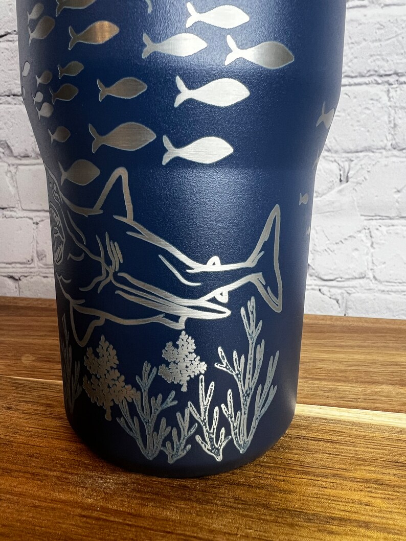 Shark Flip Straw Stanley - Etsy