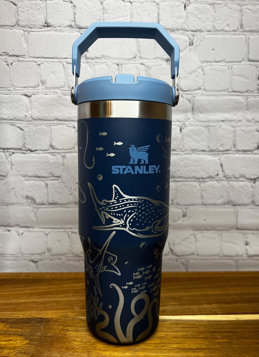 Shark Flip Straw Stanley - Etsy