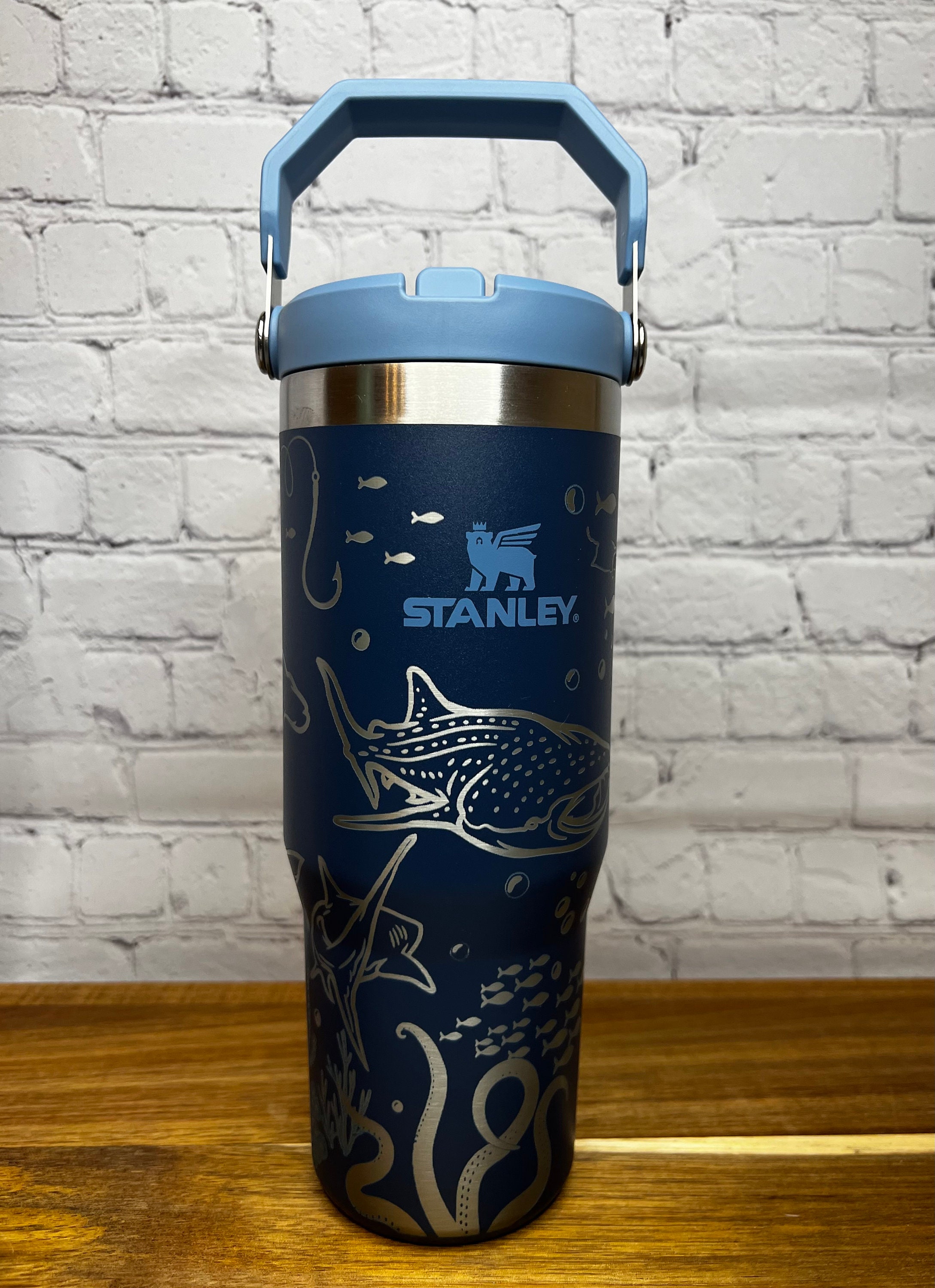 Shark Flip Straw Stanley - Etsy