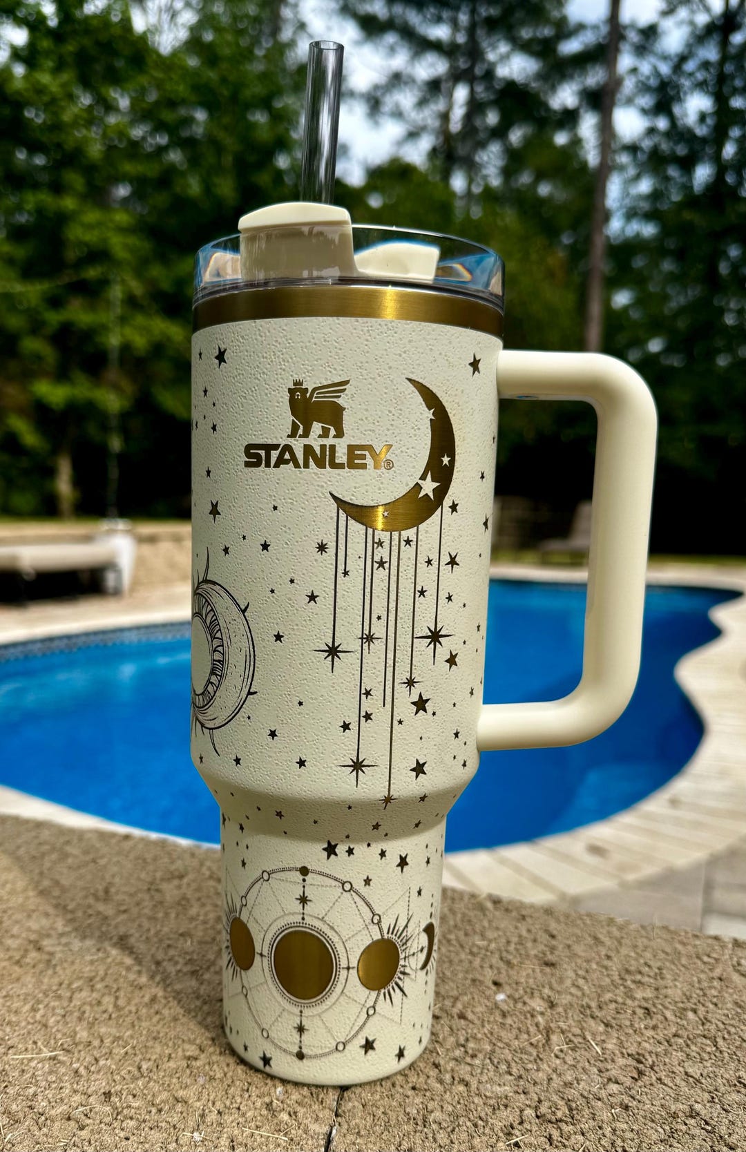 Stanley Fully Etched Wraparound Moon Design Tumbler - Etsy