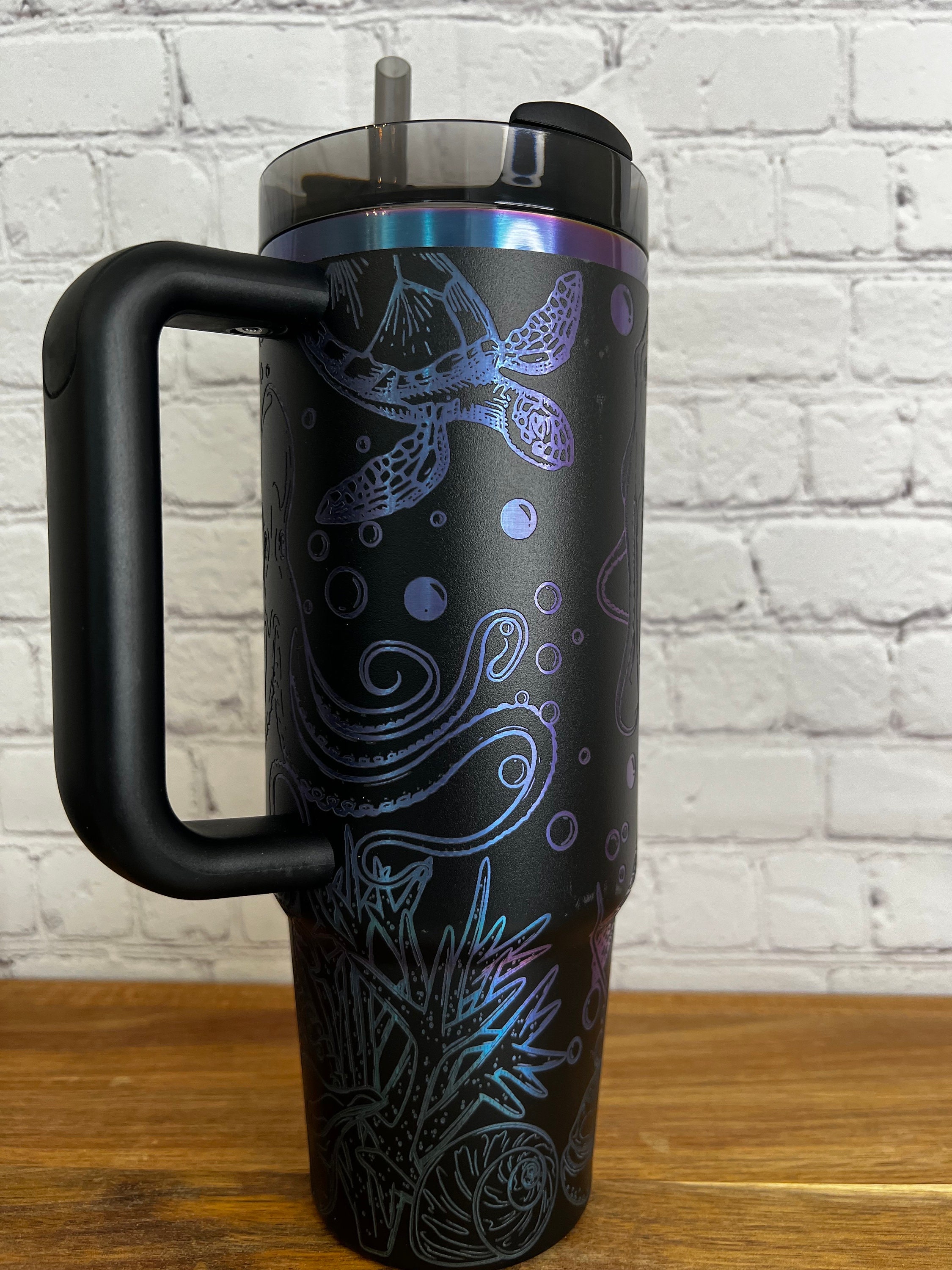 Black Chroma Stanley Laser Engraved With Sealife - Etsy