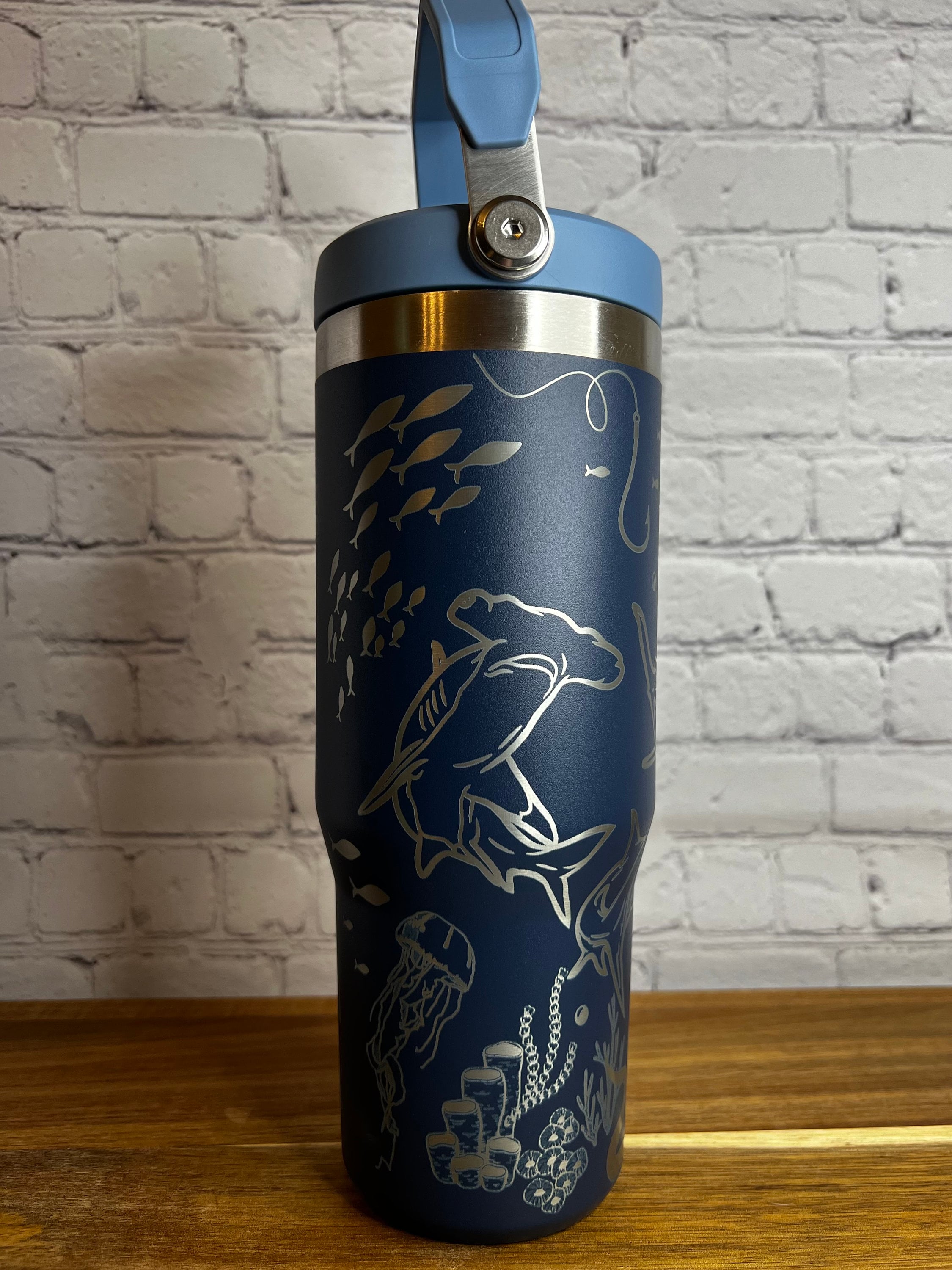 Shark Flip Straw Stanley - Etsy