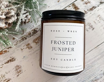 Frosted Juniper Candle - Etsy
