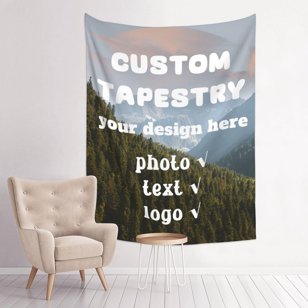 Custom Wall Tapestry With Photo, Personalized Backdrop, Design Your Own ...