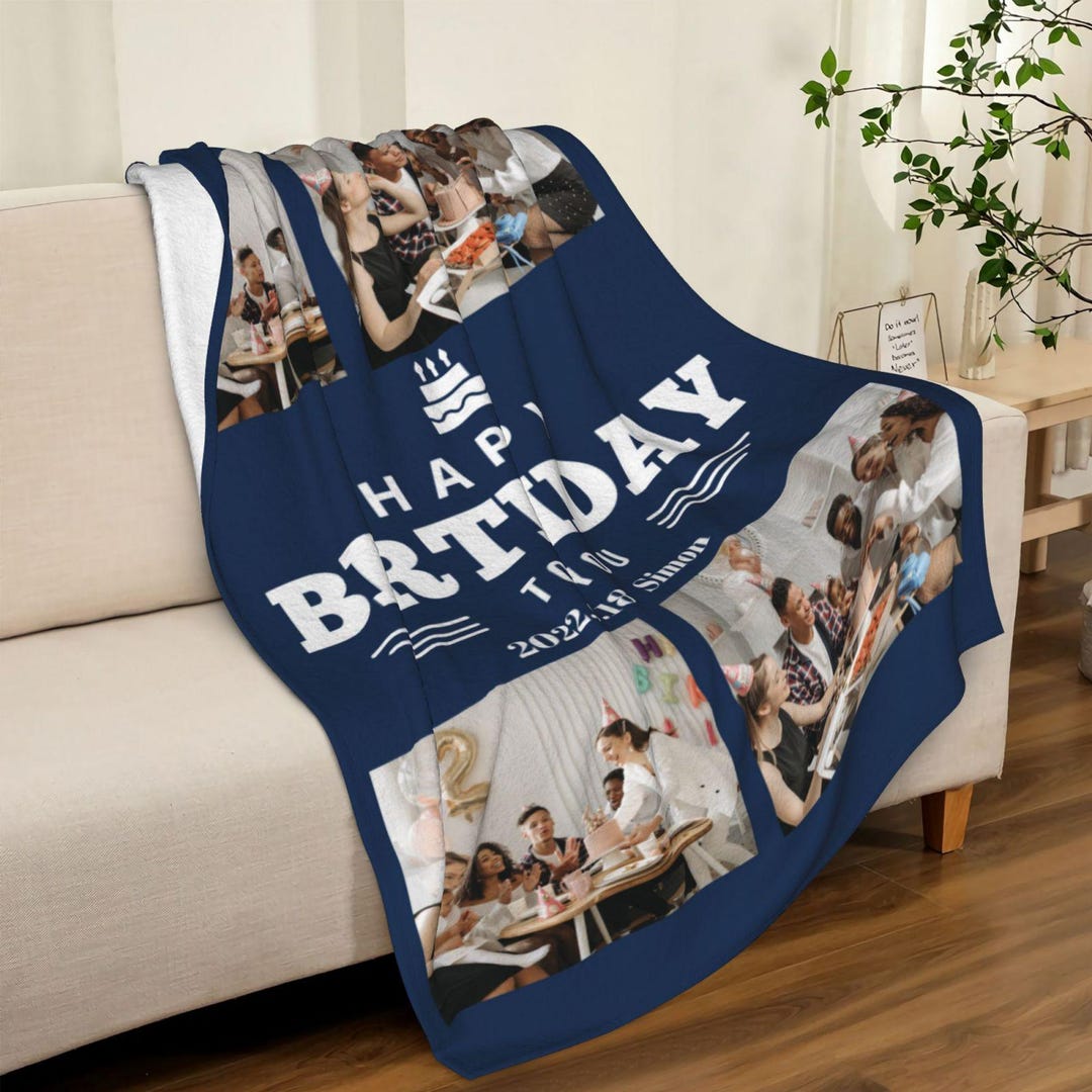Custom Picture Blanket Personalized Blanket Customizable Blanket Photo ...