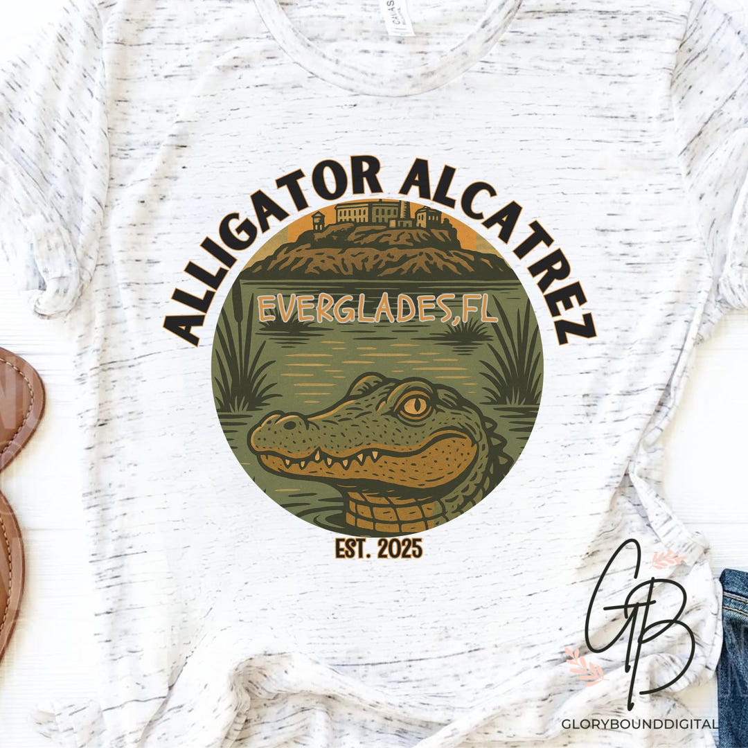 Alligator Alcatraz Everglades Florida PNG Digital Download Funny Gator ...