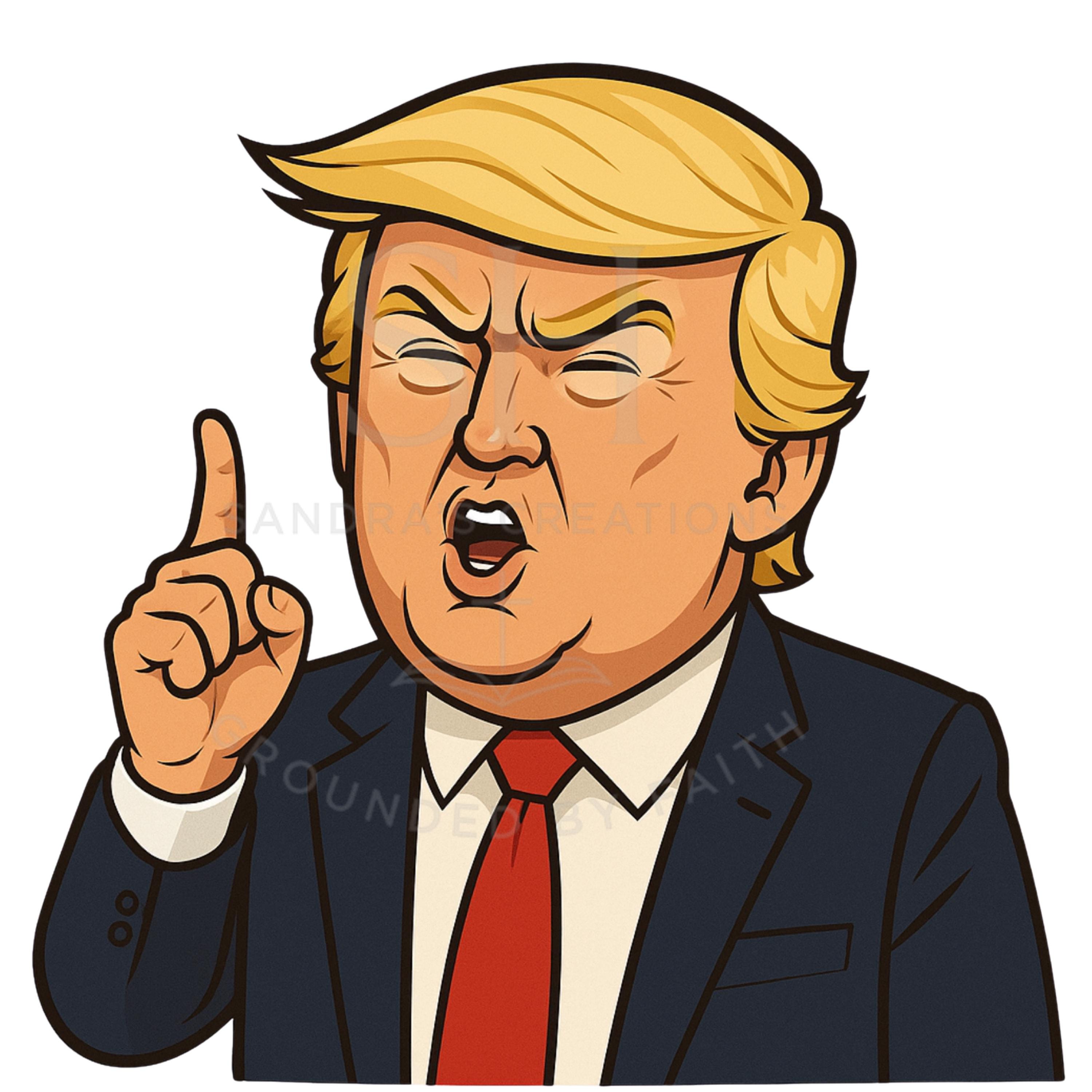 Trump Cartoon PNG: Political Clip Art (300 DPI) - Etsy