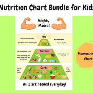 Kids Food Nutrition Printable Bundle | Healthy Food Educational Poster ...