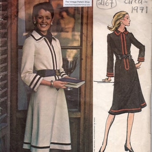 1971 Vintage VOGUE Sewing Pattern B36″ DRESS (2167) by Galitzine Vogue ...