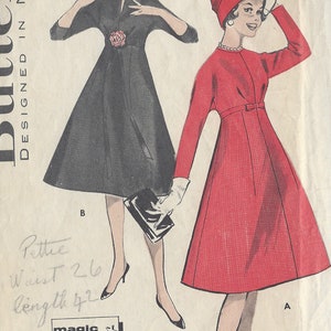 1960s Vintage Sewing Pattern B36″ DRESS (R372) by Butterick 8731 - Etsy