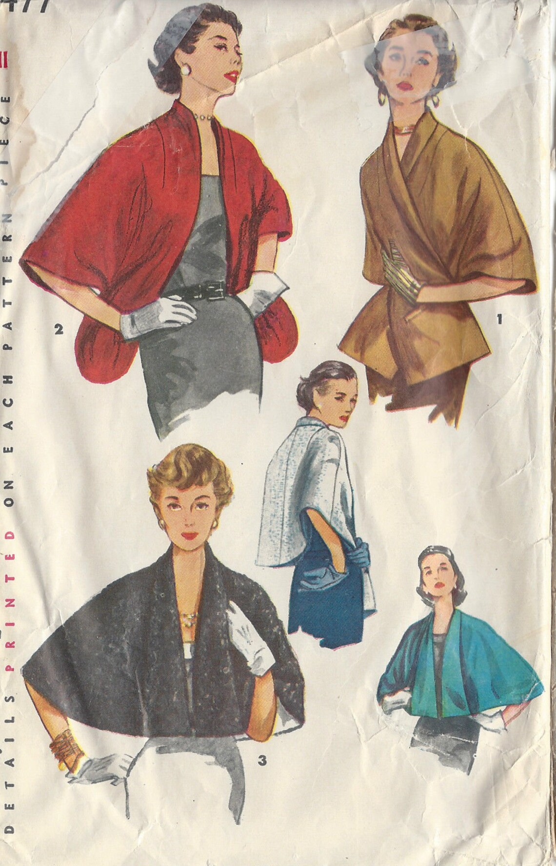1953 Vintage Sewing Pattern STOLES B30'32 R596 - Etsy