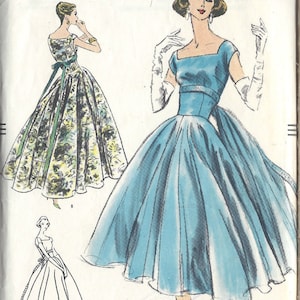 1956 Vintage VOGUE Sewing Pattern DRESS B32" (1433) Vogue 8991 - Etsy