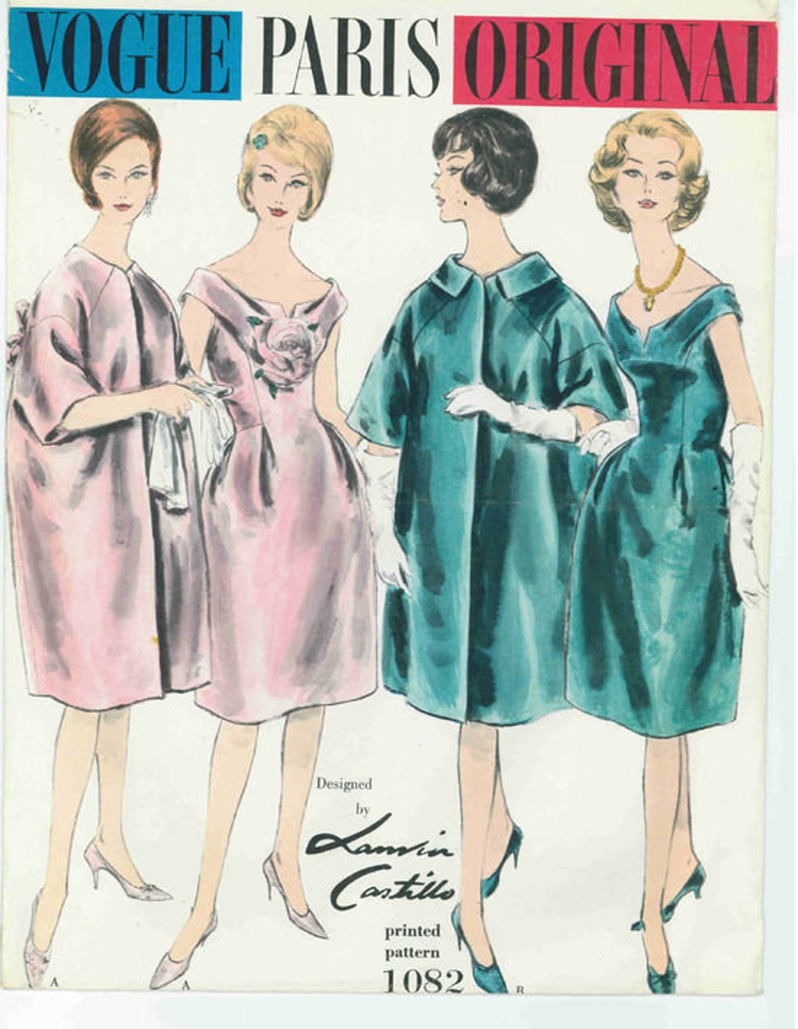 1961 Vintage VOGUE Sewing Pattern B38 Dress & Coat 1787 by - Etsy