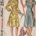 1944 Vintage Sewing Pattern DRESS B34 1285 Simplicity 2161 - Etsy