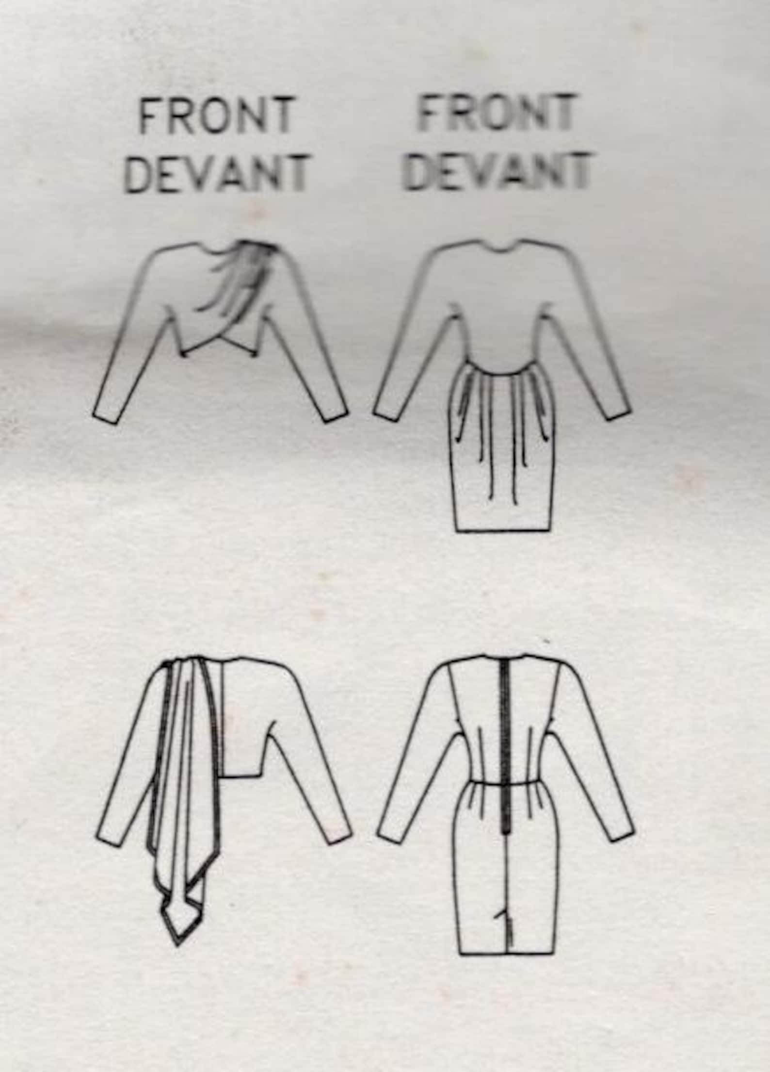 1988 Vintage VOGUE Sewing Pattern DRESS & JACKET (bust: 34”) (2439) by ...