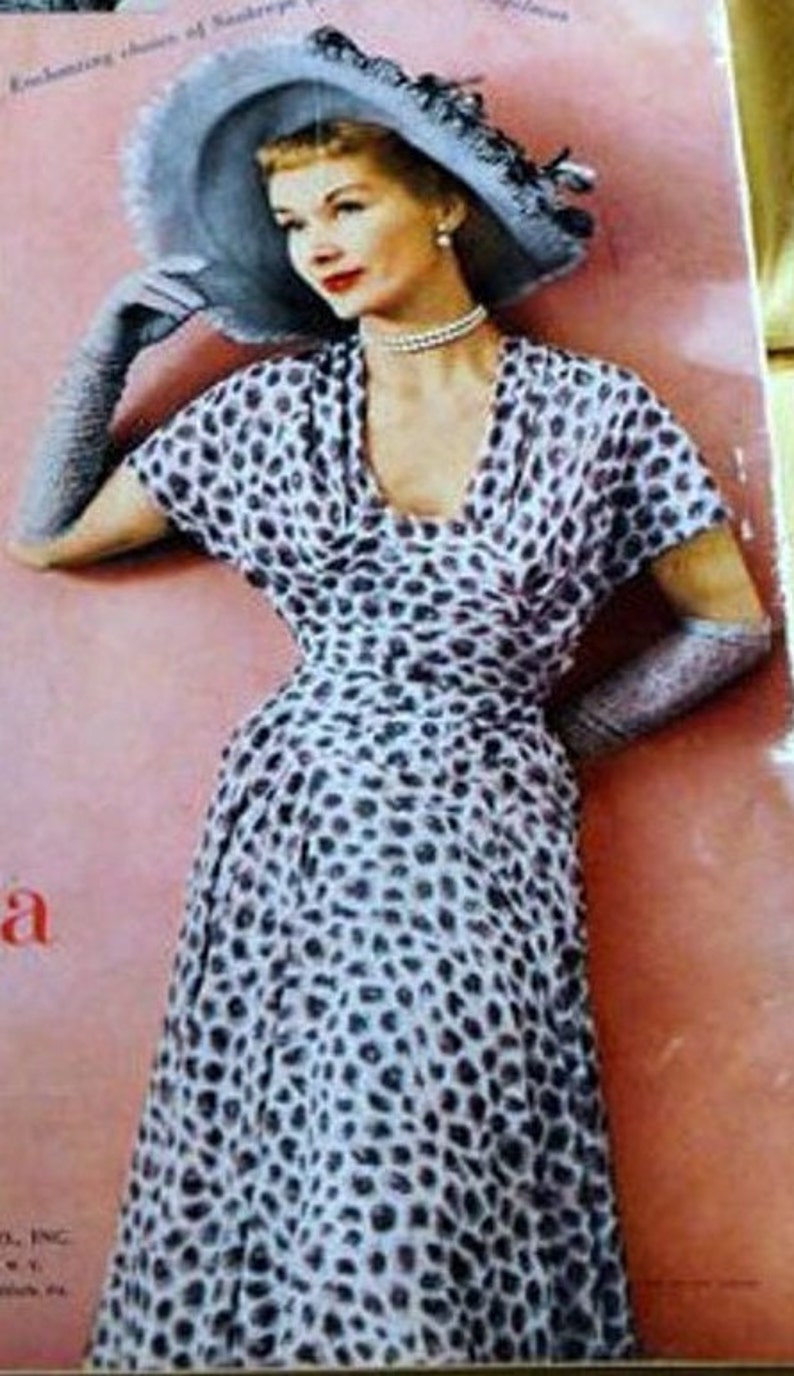1949 Vintage VOGUE Sewing Pattern DRESS B32in (1262) by Paquin for ...