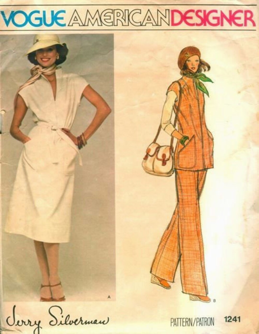 1970s Vintage VOGUE Sewing Pattern B36 TOP PANTS & Dress (1711) Jerry ...