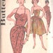 1957 Vintage Sewing Pattern B36 Bride Bridemaids EVENING DRESS & JACKET ...