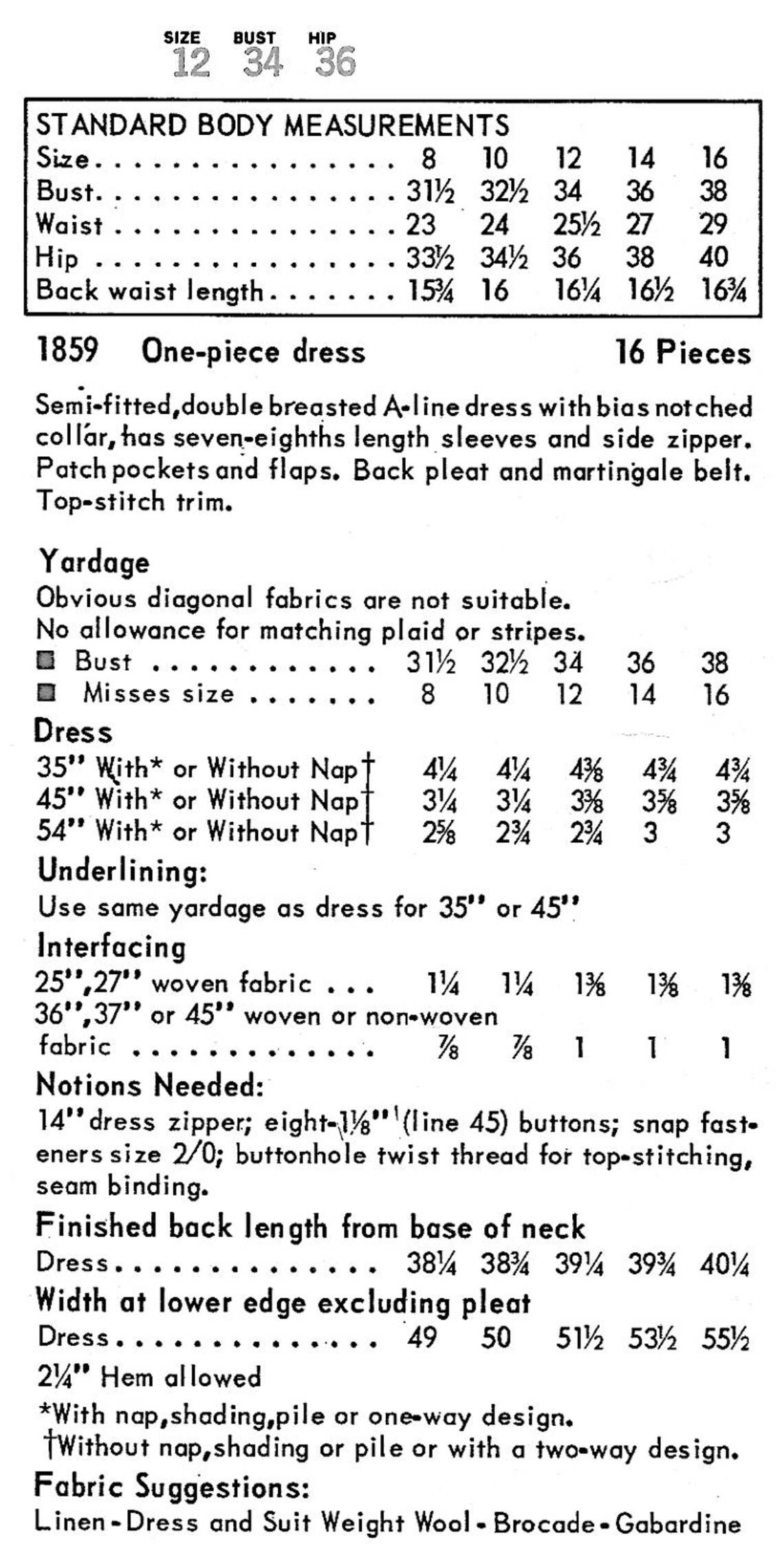 1967 Vintage VOGUE Sewing Pattern B34 DRESS (1055) BY Jacques Heim ...