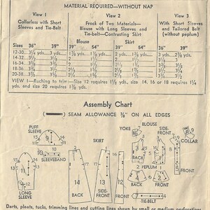 1930s Vintage Sewing Pattern B34" TWO-PIECE DRESS (1812R) Advance 1580 ...
