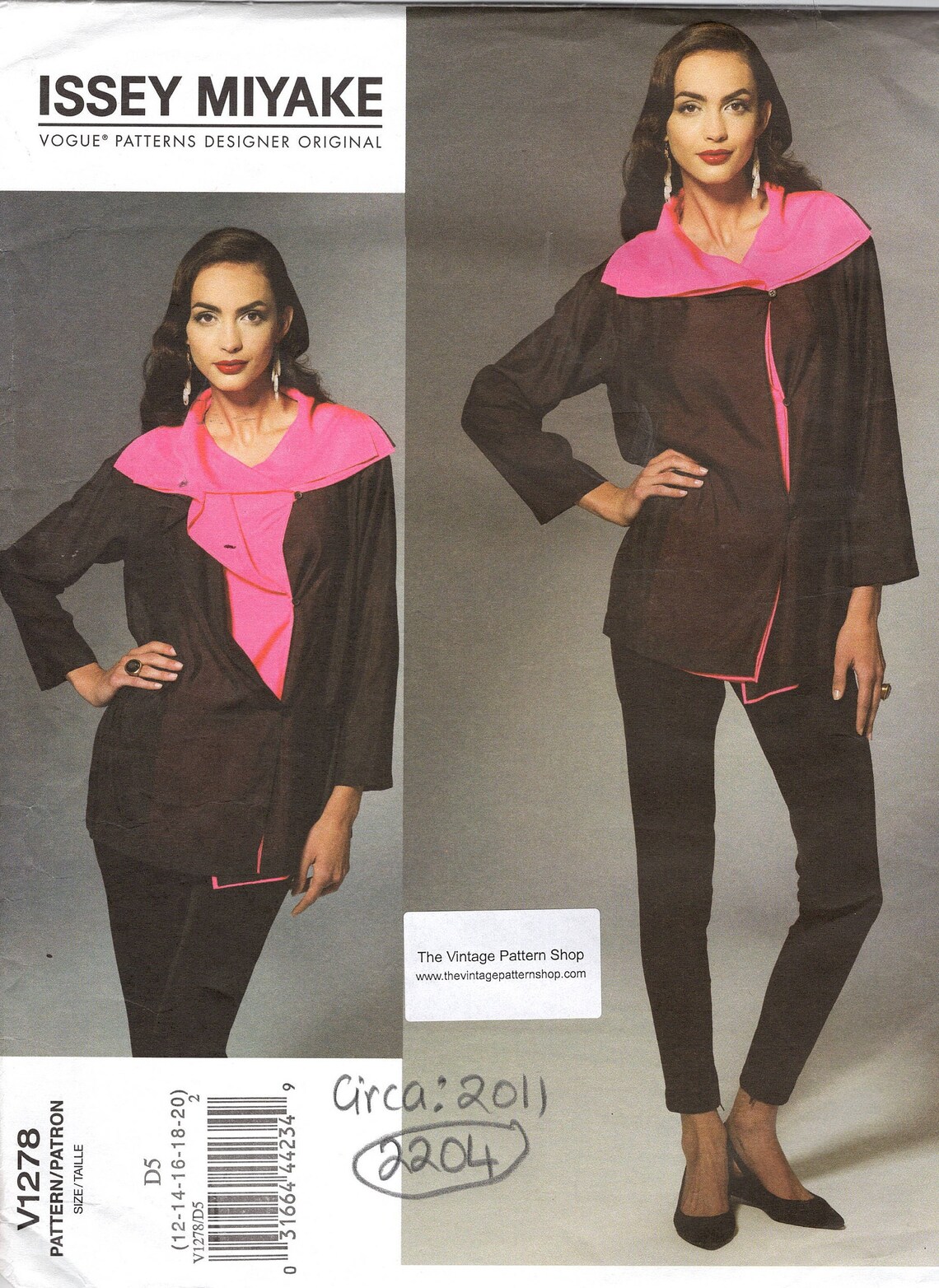 2011 Vintage VOGUE Sewing Pattern B34-36-38-40-42 TUNIC & PANTS (2204 ...